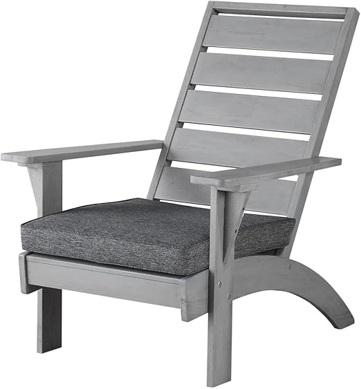 Amazon.com: Linon Home Décor OD16GRY01U Caitlyn Gray Outdoor Chair ...