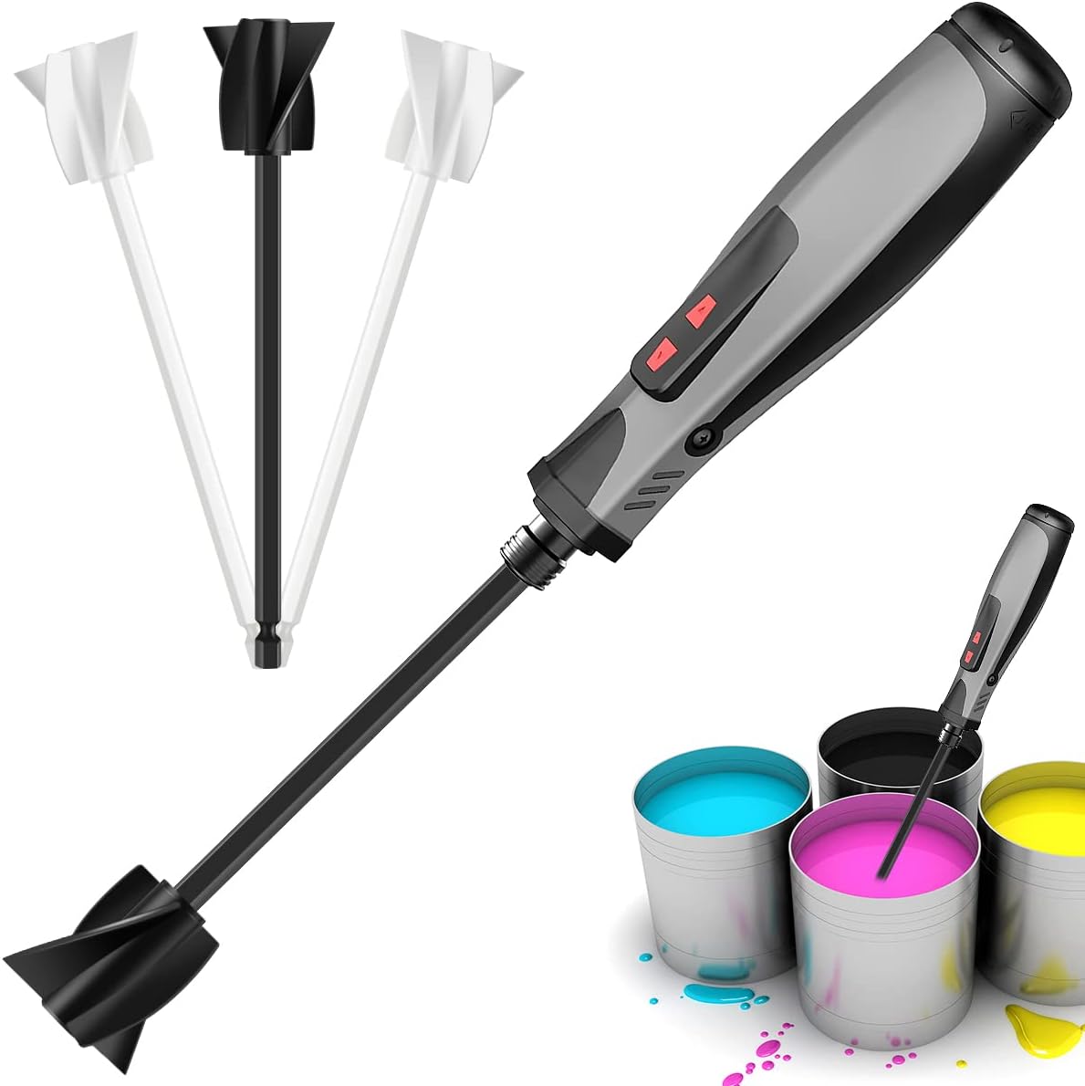 Jetcloud Electric Resin Mixer Handheld Epoxy Mixer with 4 Reusable ...