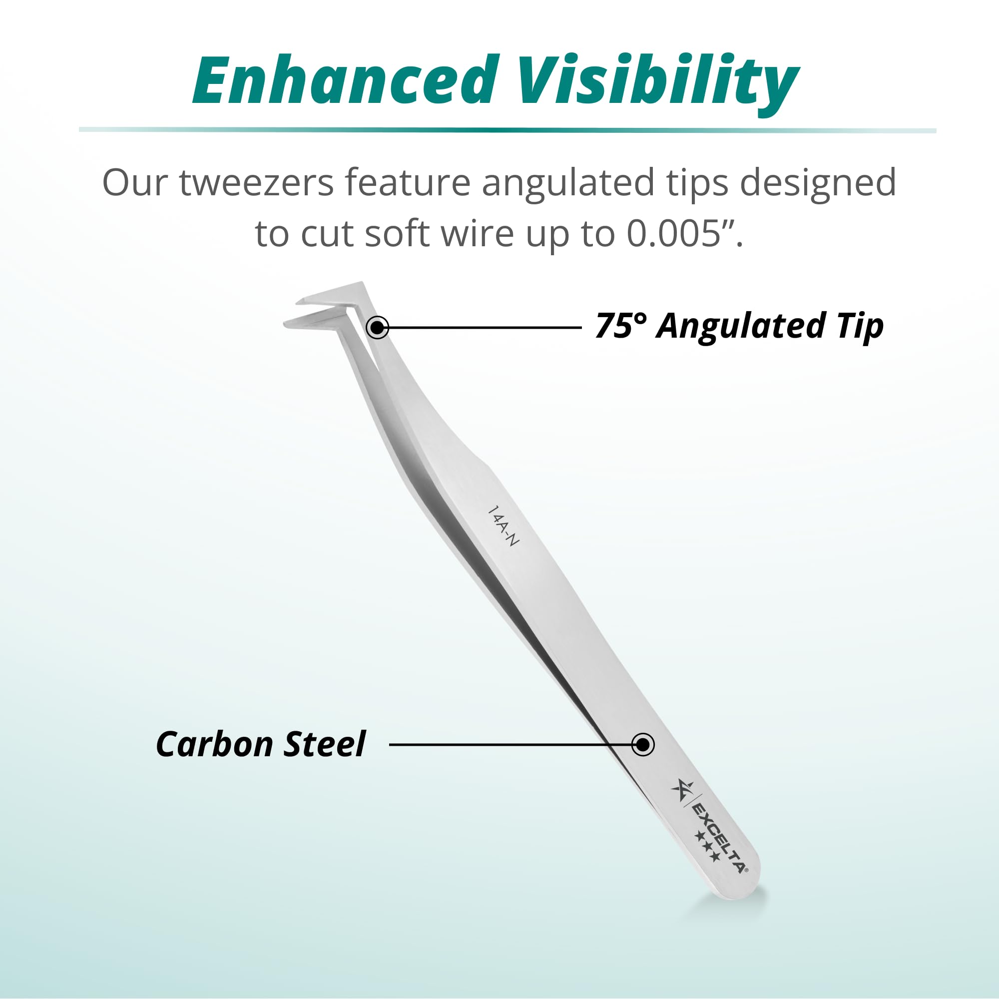 Snapklik.com : Cutting Tweezers, Precision 75 Angulated Tip, Carbon ...