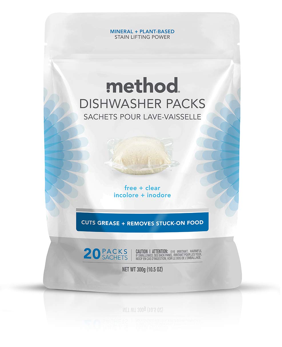 Amazon.com: Method Power Dish Dishwasher Soap Packs, Free + Clear, 20 ...