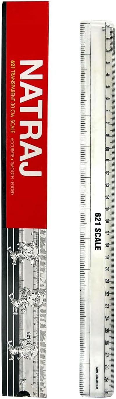 Natraj 621 Measuring Scale for Students 30 cm Length | 2 in 1 Natraj ...