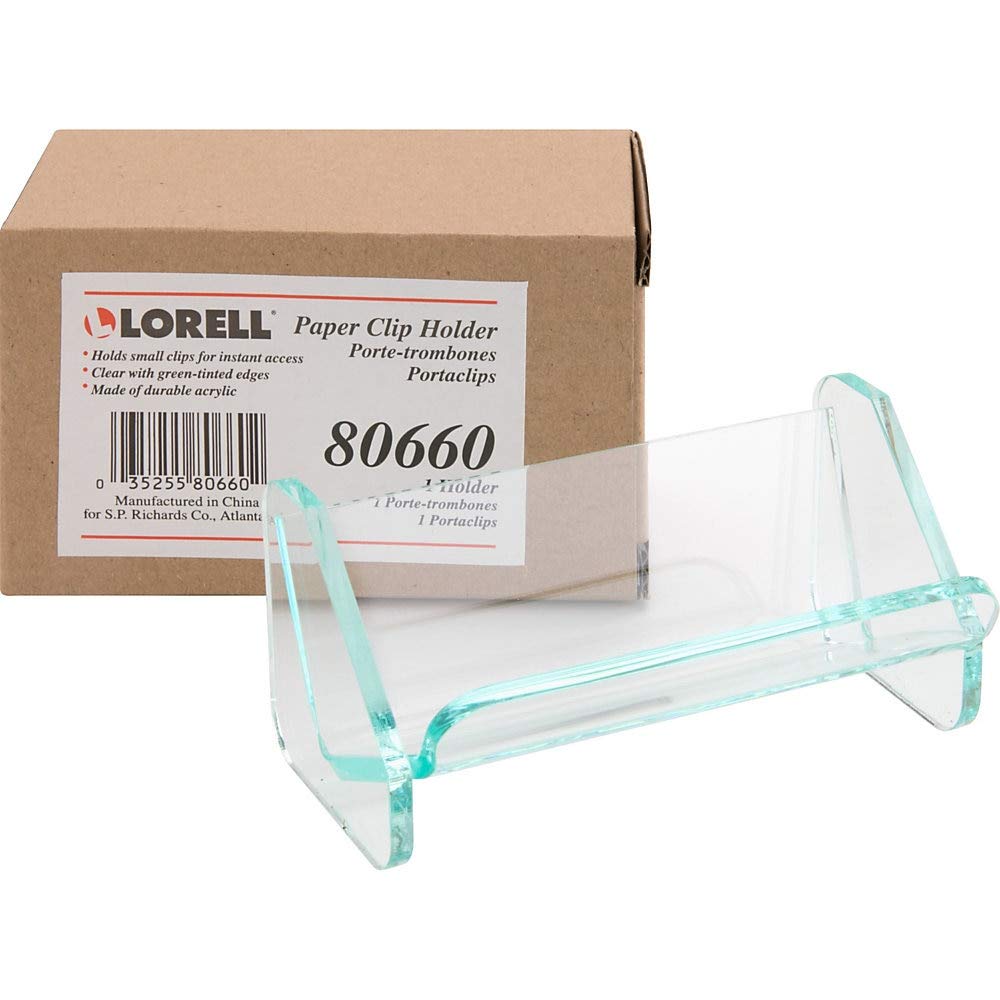 Amazon.com : Lorell Paper Clip Holder, Clear/Green (LLR80660) : Office ...