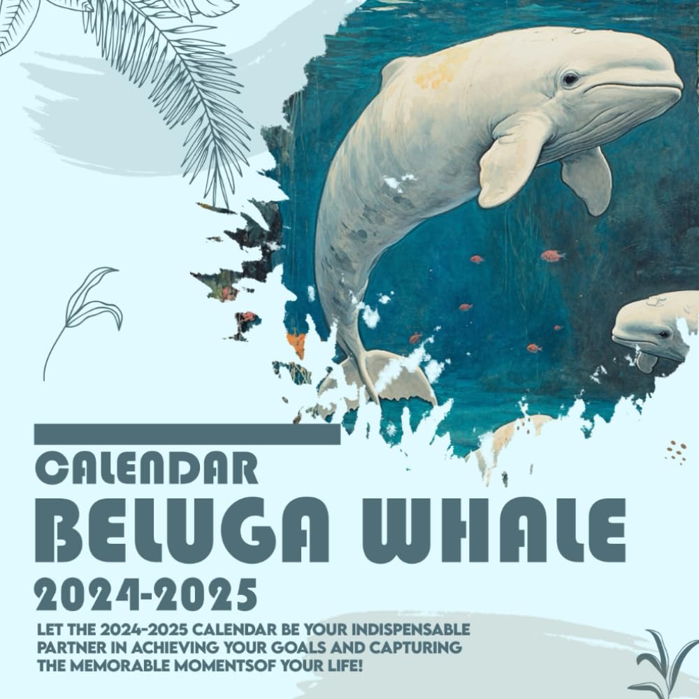 Beluga Whale Calendar 2024 2025: 16 Months of The Animal from Sep 2024 ...