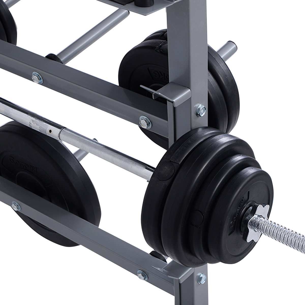 COSTWAY 350Kg Weight Rack, Premium Weight Plate and Bar Holder ...