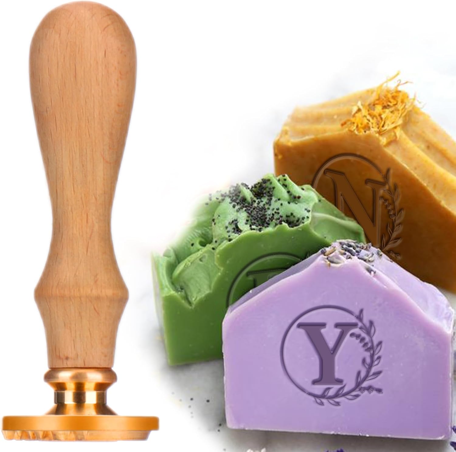 Amazon.com: Palksky Personalized Soap Stamp - 26 Letter Custom Initial ...