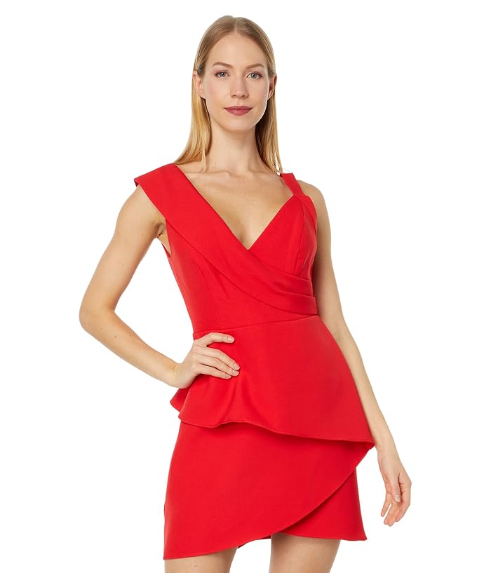 BCBGMAXAZRIA Asymmetric Peplum Dress | 6pm