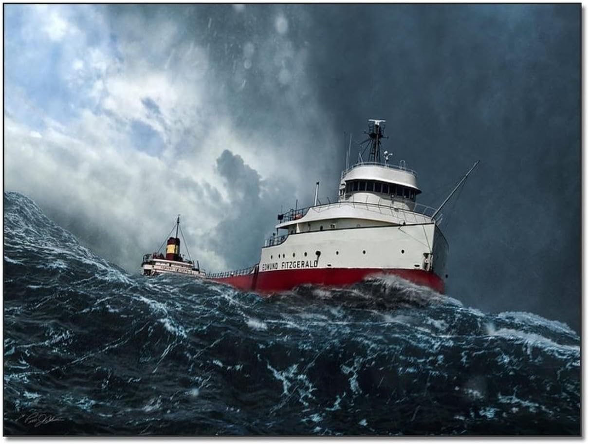 Amazon.com: Nautical Poster SSS Edmund Fitzgerald Art Painting Modern ...