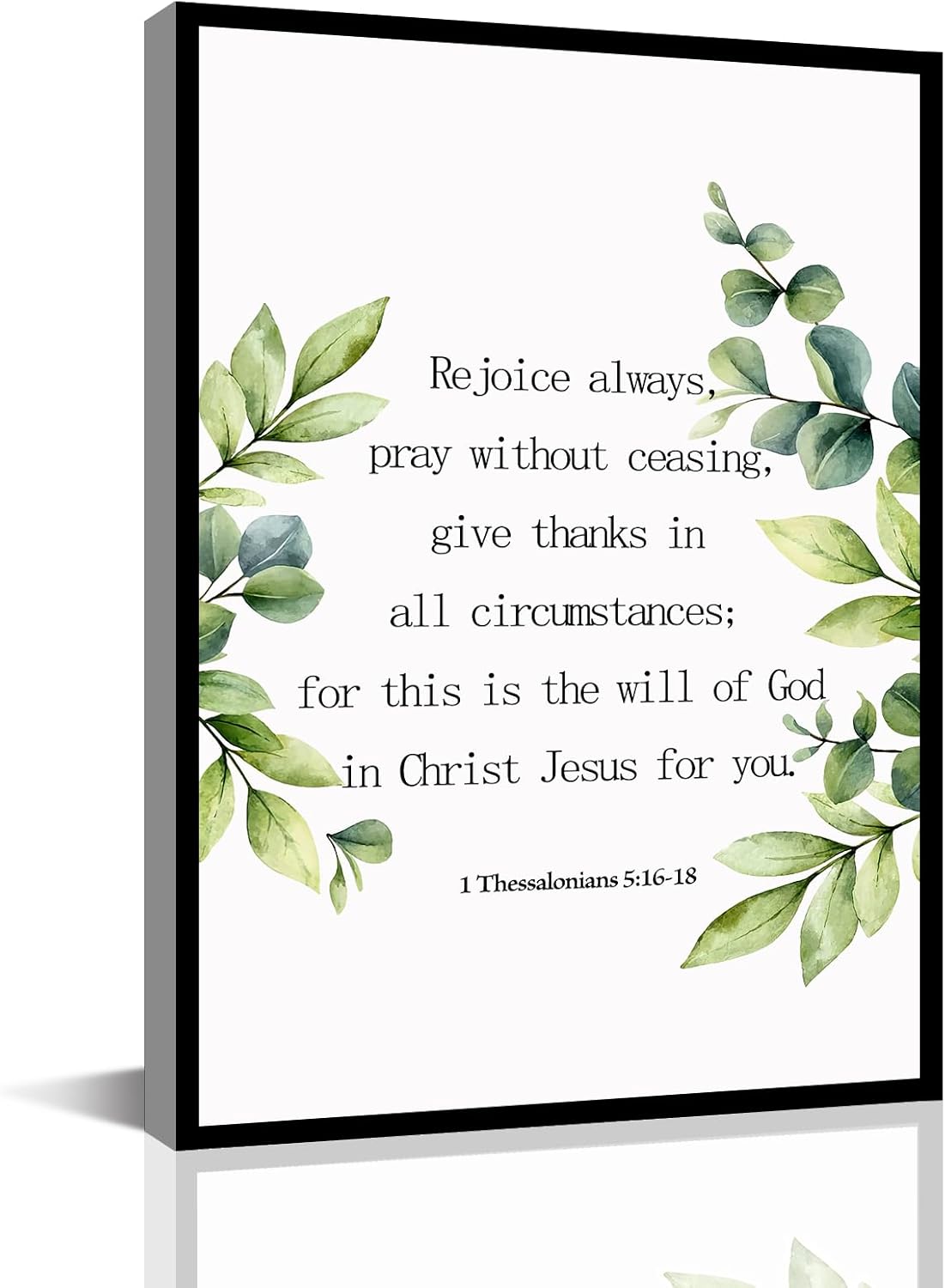Amazon.com: Literary Quotes Wall Art,1 Thessalonians 5 16 18 Bible ...