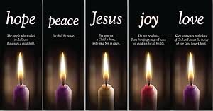 Hope Peace Joy Love and Jesus Advent Banner Set of 5, 63 Inch (Banners ...