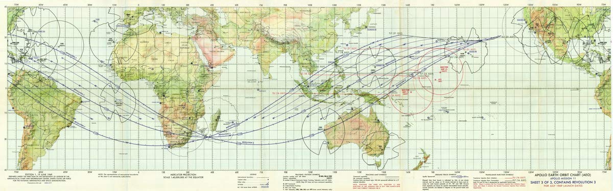 Apollo 11 Earth Orbit Chart 3 Aeo Chart 1969 Moon | Desertcart INDIA