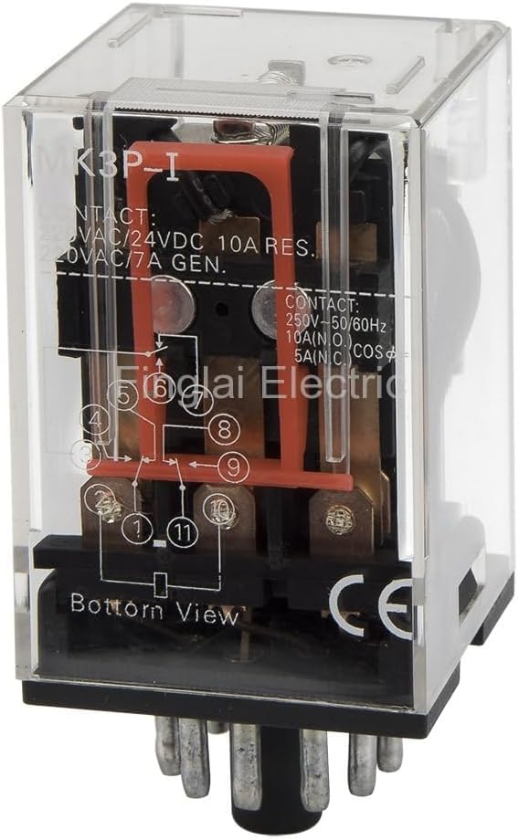 ARINO (WITHOUT BASE) MK3 RELAY MK3P-N 220VAC 10A GLASS RELAY 11 PIN ...