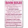 Amazon.com: Pink Room Decor For Teen Girls Room Rules Sign Bedroom Door ...