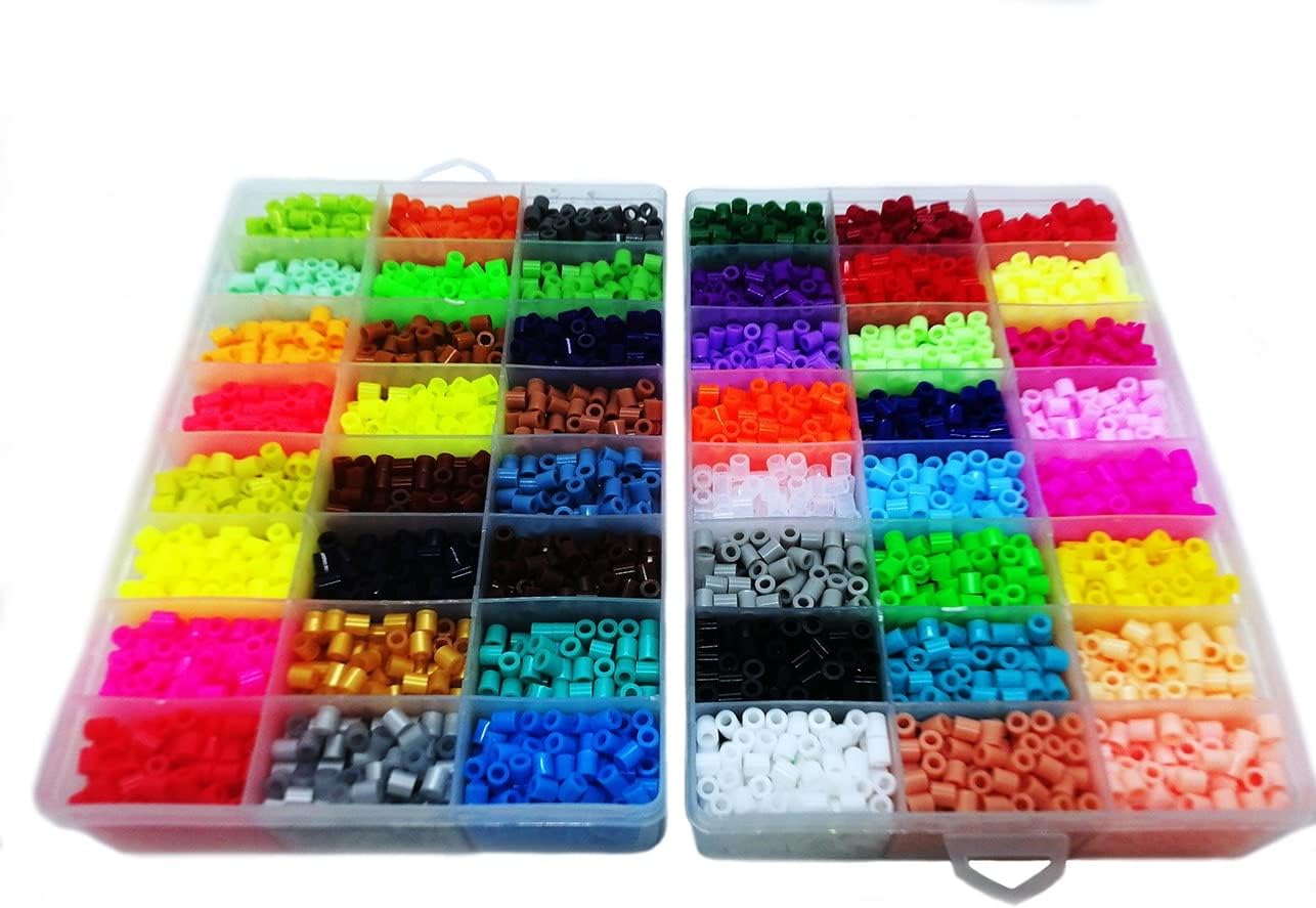 Amazon.com: 23,000 pcs Fuse Beads Kit for Kids Crafts, 30 Colors Iron ...