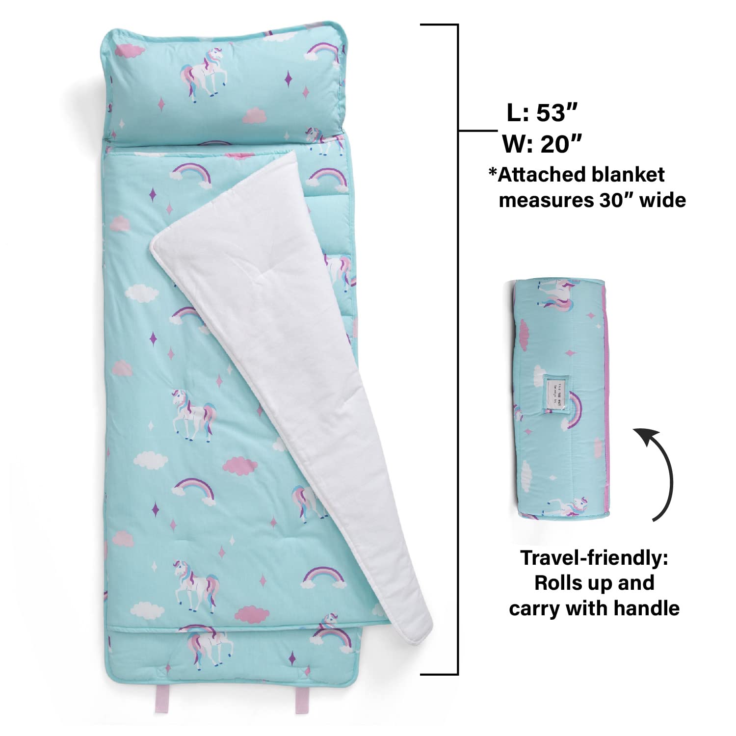 Delta Children Nap Mat with Included Pillow and Blanket for Toddlers ...