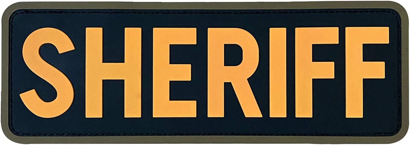 Amazon.com: PVC Sheriff Patch Hook Fastener Back for MilitaryTactical ...