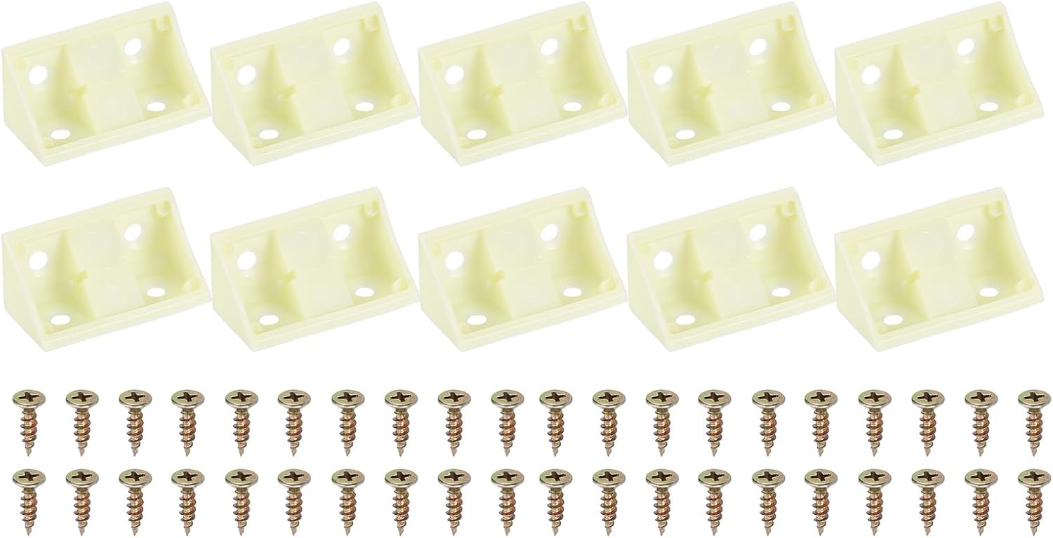 Amazon.com: PATIKIL 1.7"x0.8"x0.8" Plastic Corner Braces, 30 Pcs L ...