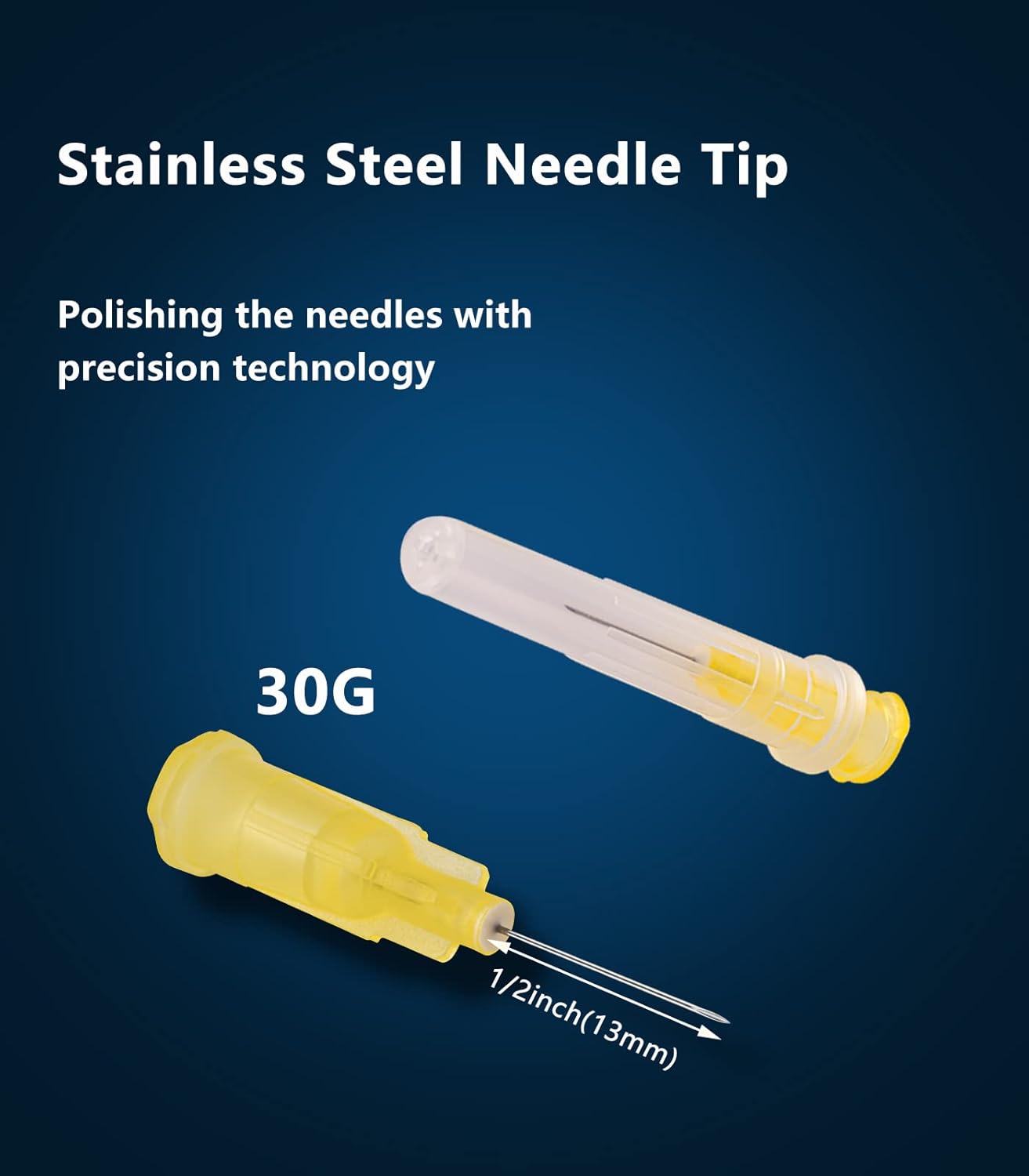 Buy 100PCS 30 Ga 0.5 Inch Disposable Luer Lock Laboratory Tools ...