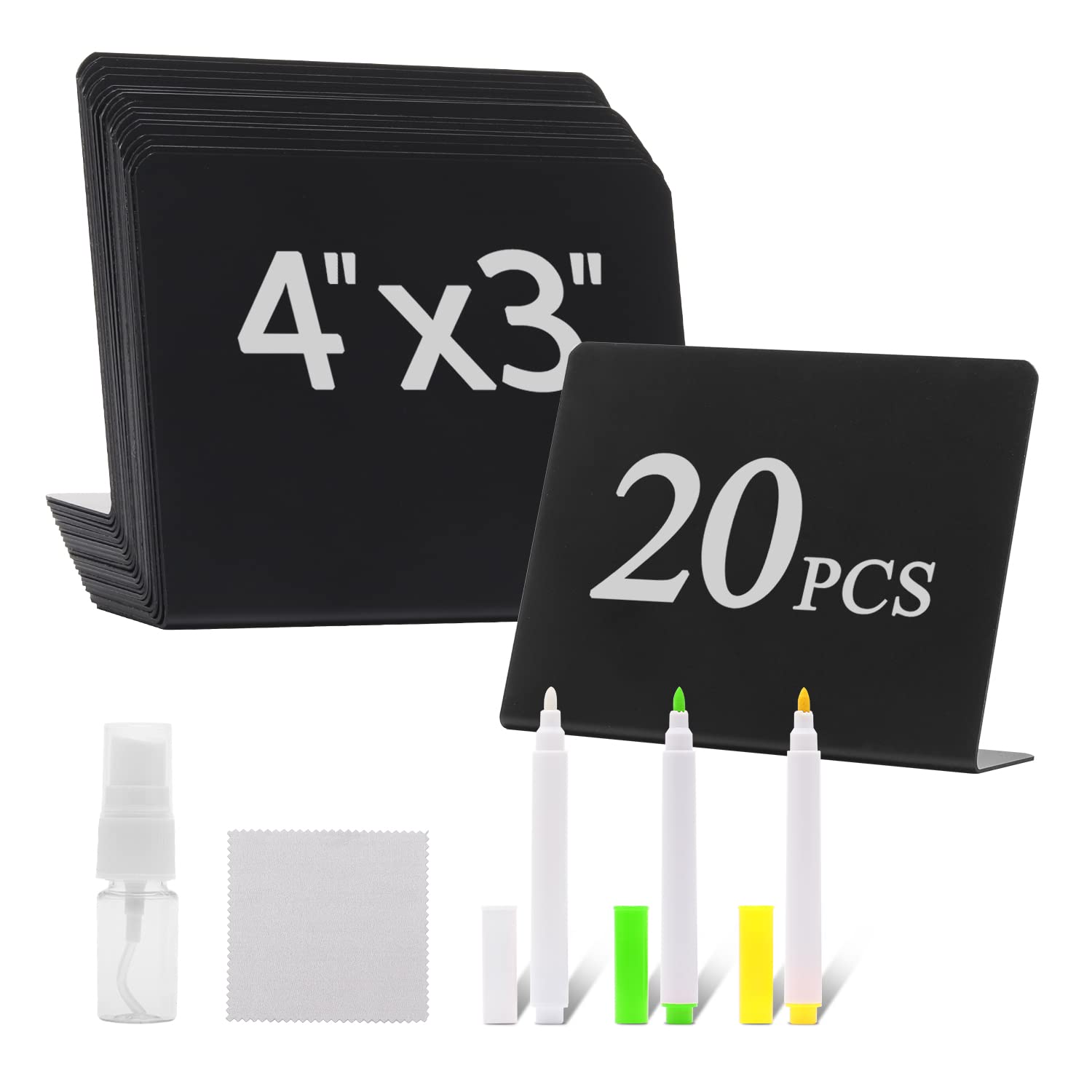 Snapklik.com : 20 Pack Mini Chalkboard Signs For Chalk Sign, Food ...