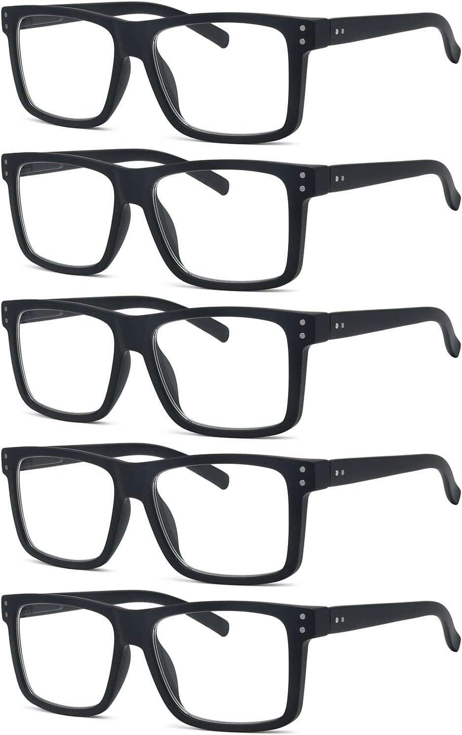 Eyekepper 5 Pack Oversized Reading Glasses Square Large
