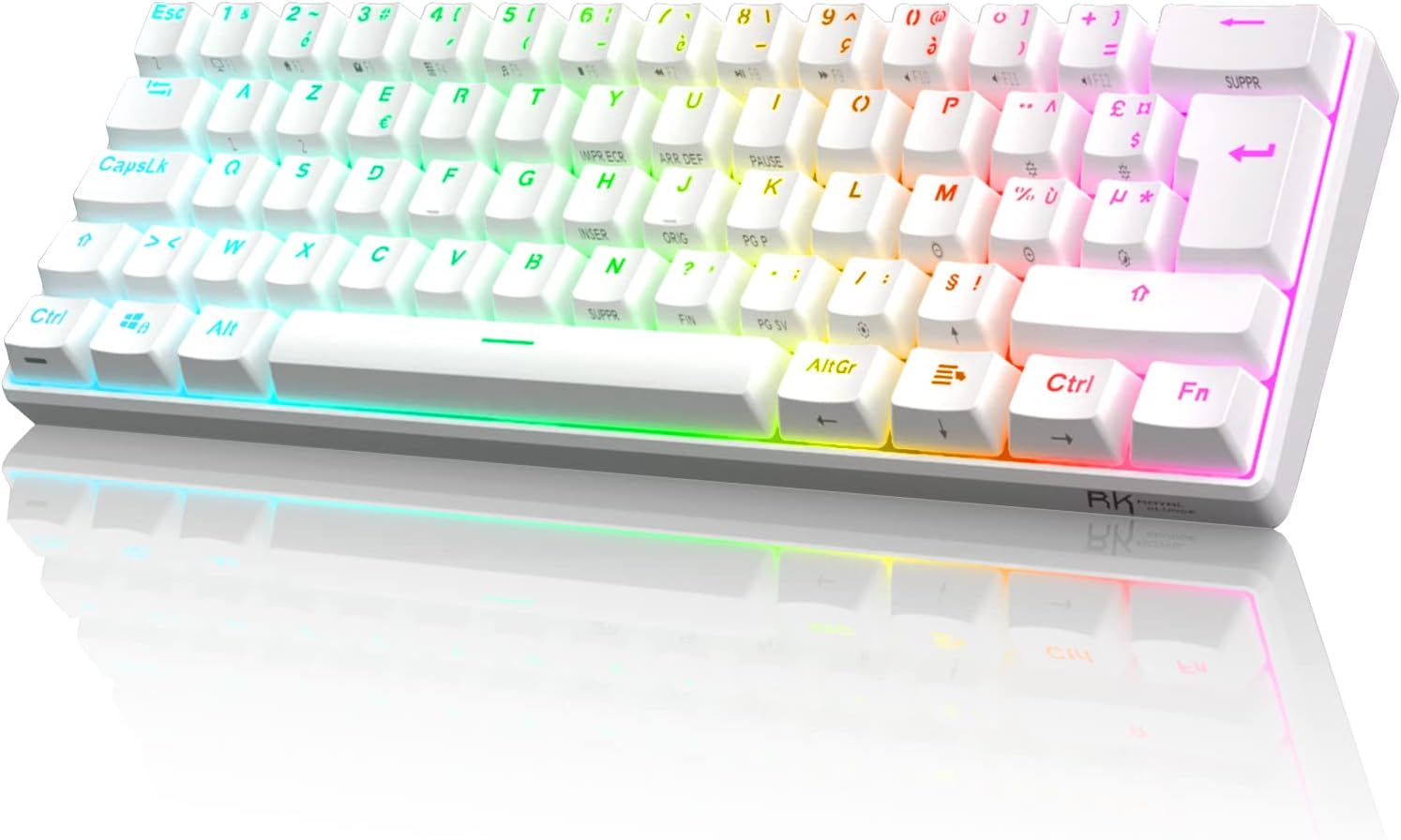RK ROYAL KLUDGE RK61 Wireless AZERTY Keyboard 60 Mechanical Gaming