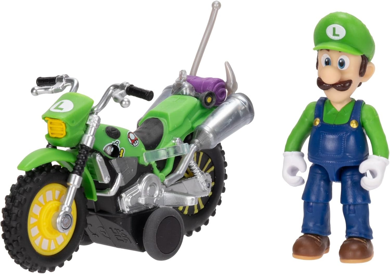 The Super Mario Galaxy Movie Luigi with Motorcycle 2.5" / 6.35cm Action ...