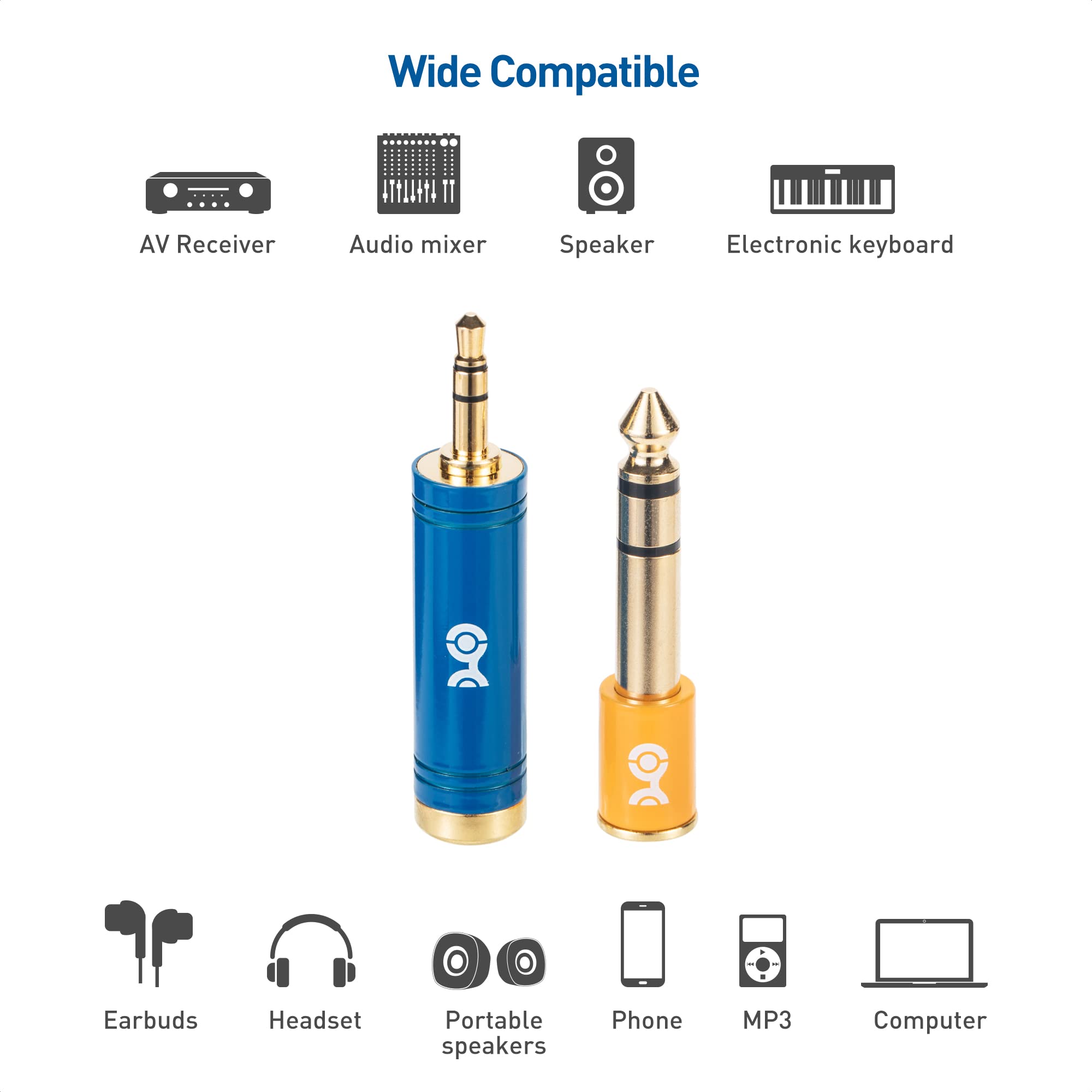 Snapklik.com : Cable Matters 2-Pack Headphone Adapter Kit