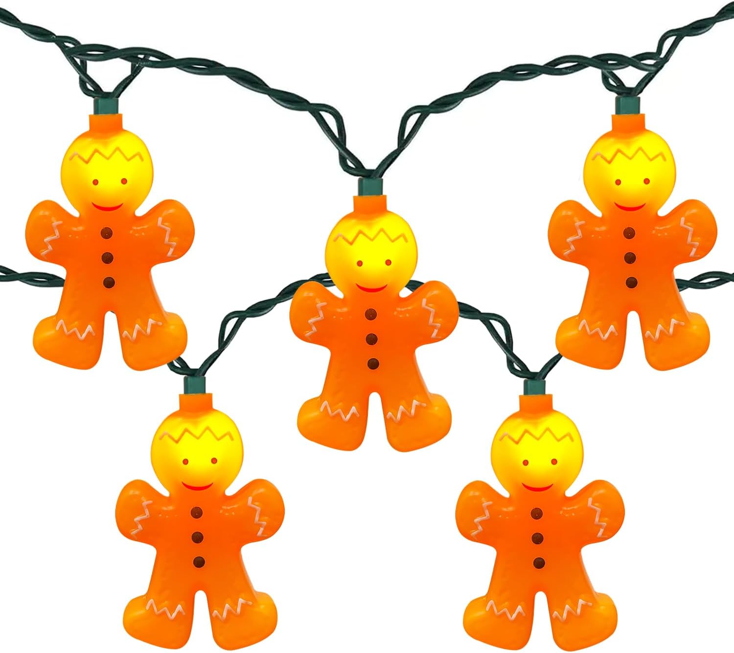 Amazon.com: Frienda 1 Pack Christmas Gingerbread Man String Lights ...