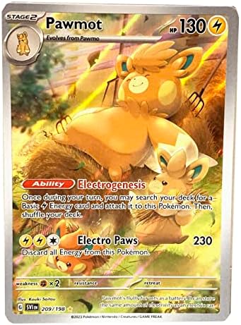 Amazon.com: Pokemon - Pawmot 209/198 - Scarlet & Violet - Illustrator ...
