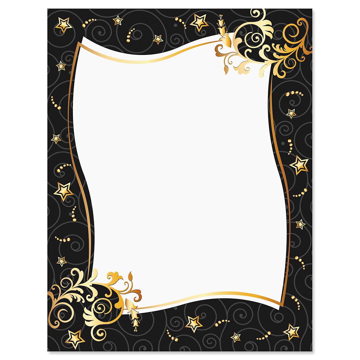 Amazon.com : Stars and Spirals Letter Papers-25 Sheets of colorful, One ...