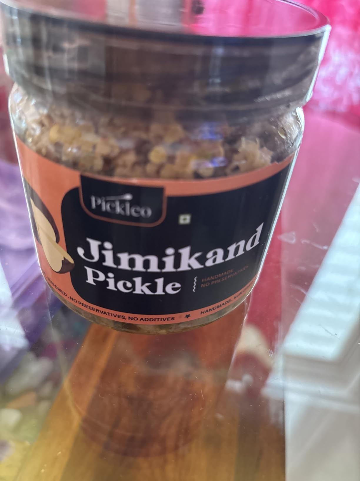 PICKLEO JIMIKAND PICKLE | Suran Ka Achar | Chilli, Ginger, Garlic Mixed ...