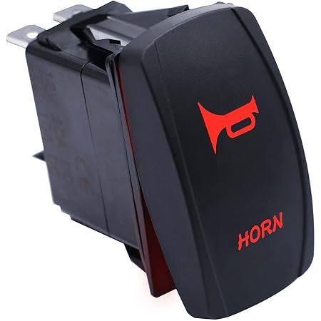 Amazon.com: STVMotorsports 5 Pin Momentary Laser Rocker Switch Horn (On ...