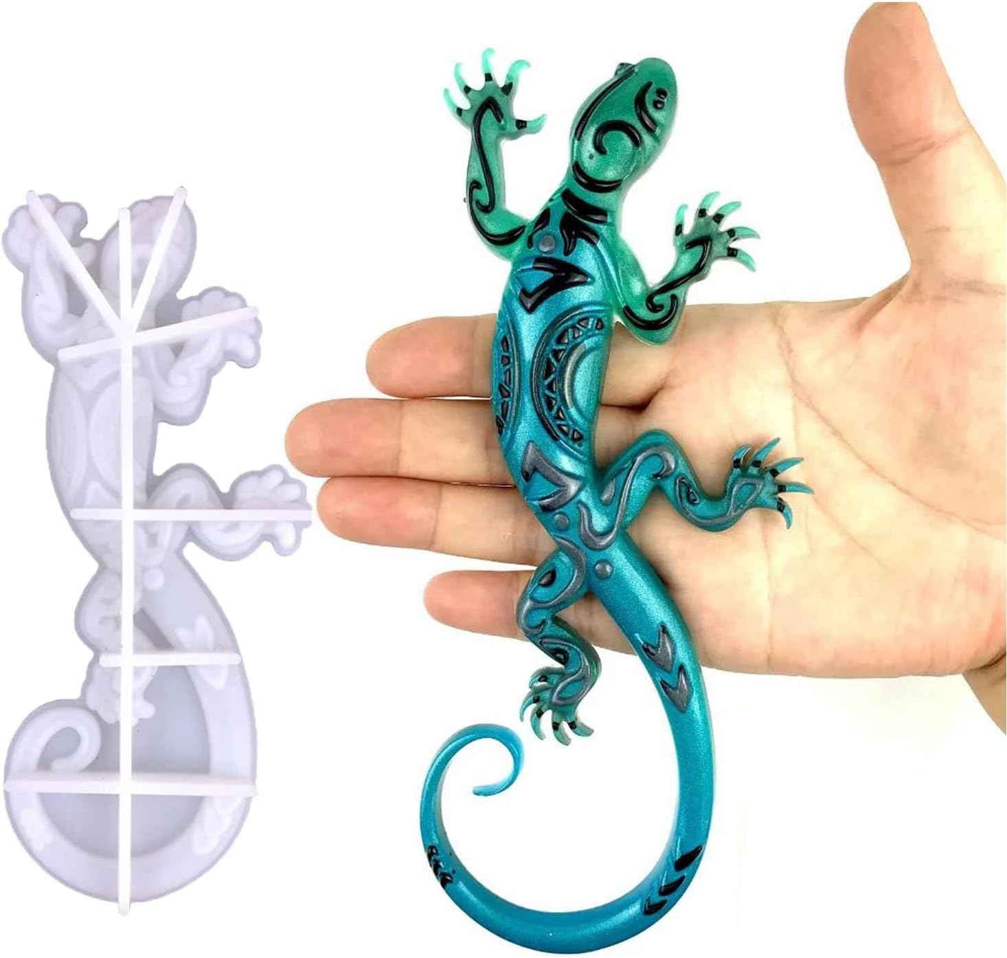 Z-oneMart Lizard Epoxy Resin Molds, Large Animals Silicone Resin Molds ...