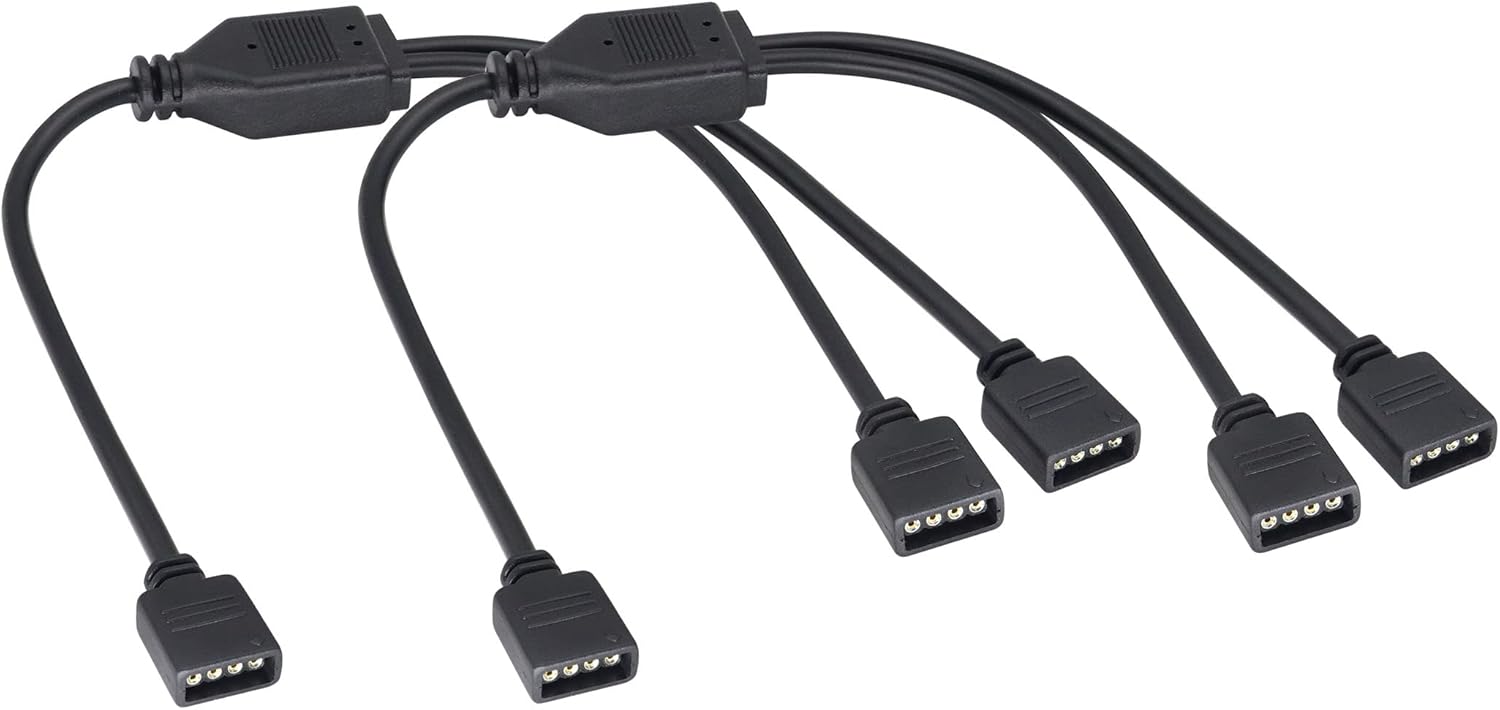 HCFeng 4 Pins Y-Splitter 2way Cable 4 Pin Y Splitter LED Splitter Cable ...