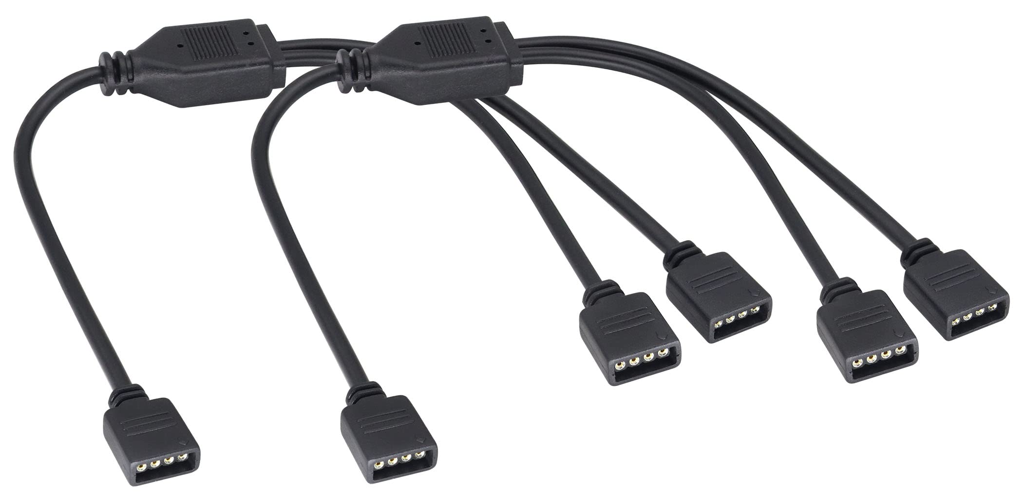 HCFeng 4 Pins Y-Splitter 2way Cable 4 Pin Y Splitter LED Splitter Cable ...