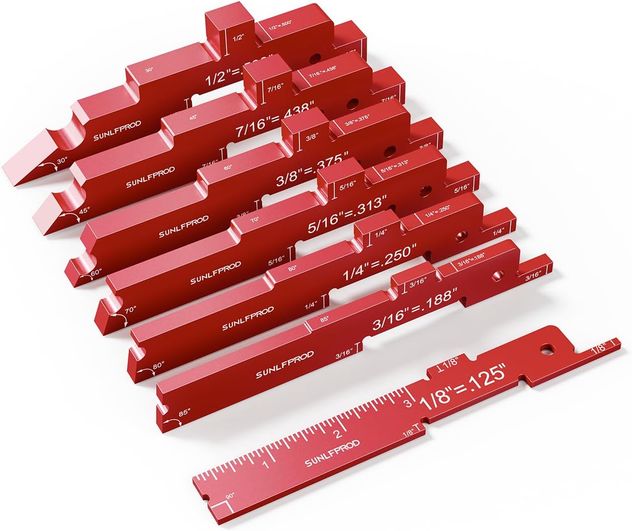 SUNLFPROD Router Setup Blocks Woodworking 7pcs Aluminum Precision ...