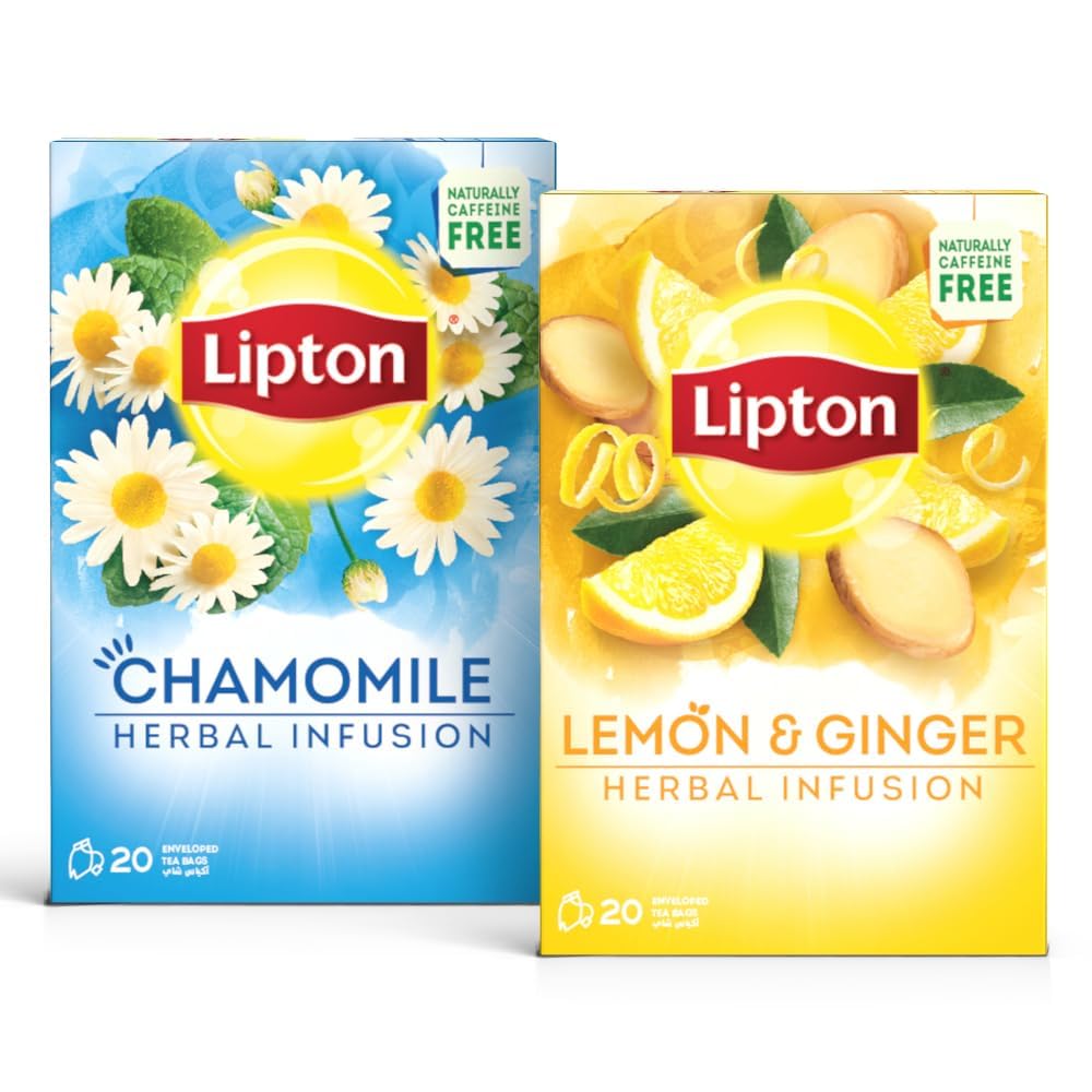 Lipton Herbal Infusion Tea Camomile, 20 Teabags + Lipton Herbal ...
