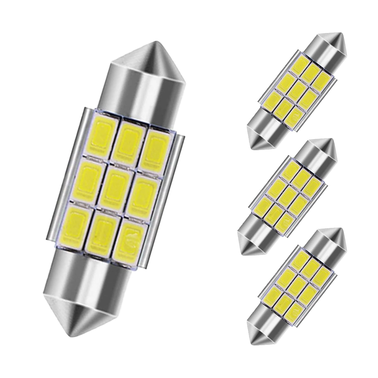 Amazon.com: UGSHY Pack of 4 Car LED Bulbs, 6000K Pure White Bright ...