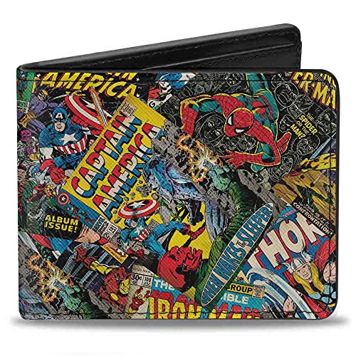 Marvel Comics All Over Comic Print Bifold Wallet : Amazon.in: Bags ...