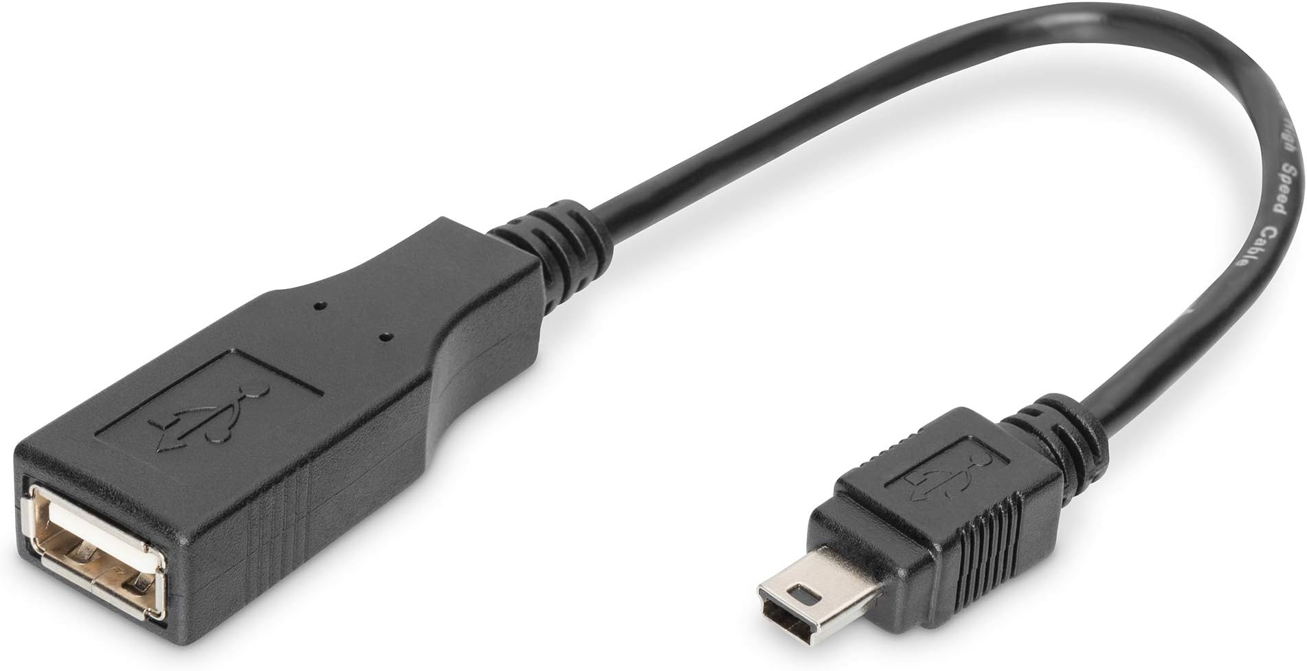 conecto OTG Adapter, Mini USB Stecker auf USB-A Buchse, 15cm, schwarz ...