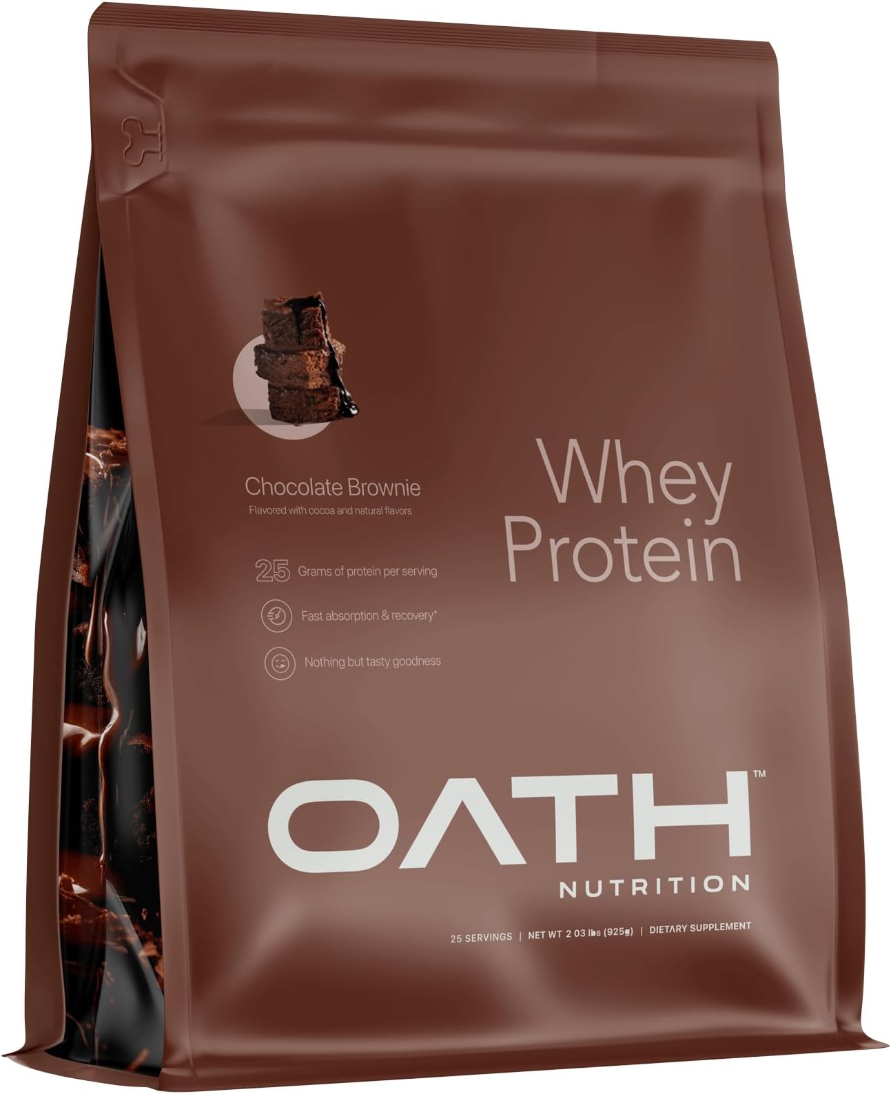 Amazon.com: OATH NUTRITION Whey Protein Powder, Chocolate Brownie, 25 ...