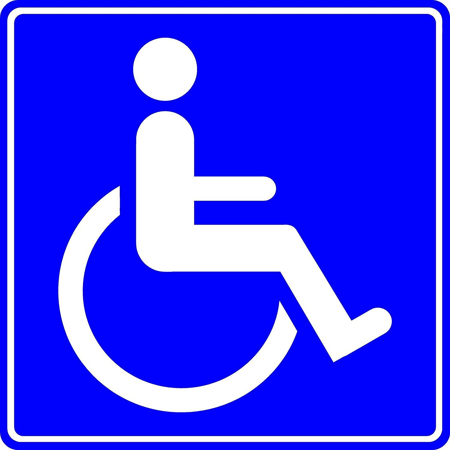 Amazon.com: Handicapped Decal. 8"x8" 5 Pack (5-Decals) Handicap Sticker ...