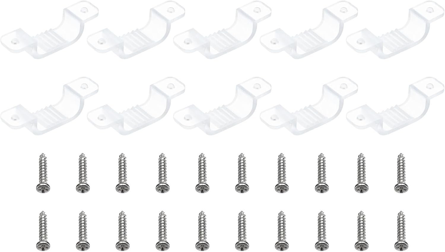 PATIKIL LED Strip Light Clips, 50 Pack Mounting Bracket Fixing Clips ...