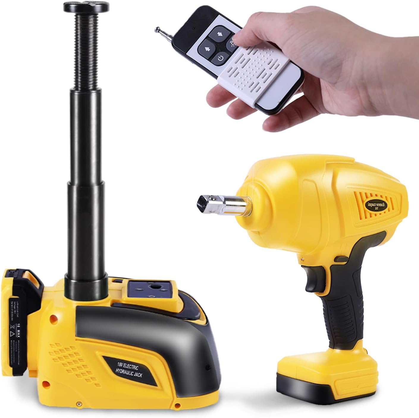 Amazon.com: STANDTALL Electric Car Jack Kit Hydraulic Cordless Remote ...