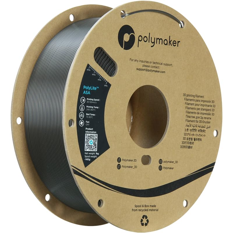 Polymaker ASA Filament 1.75mm Dark Green Grey, 1kg ASA 3D Printer ...