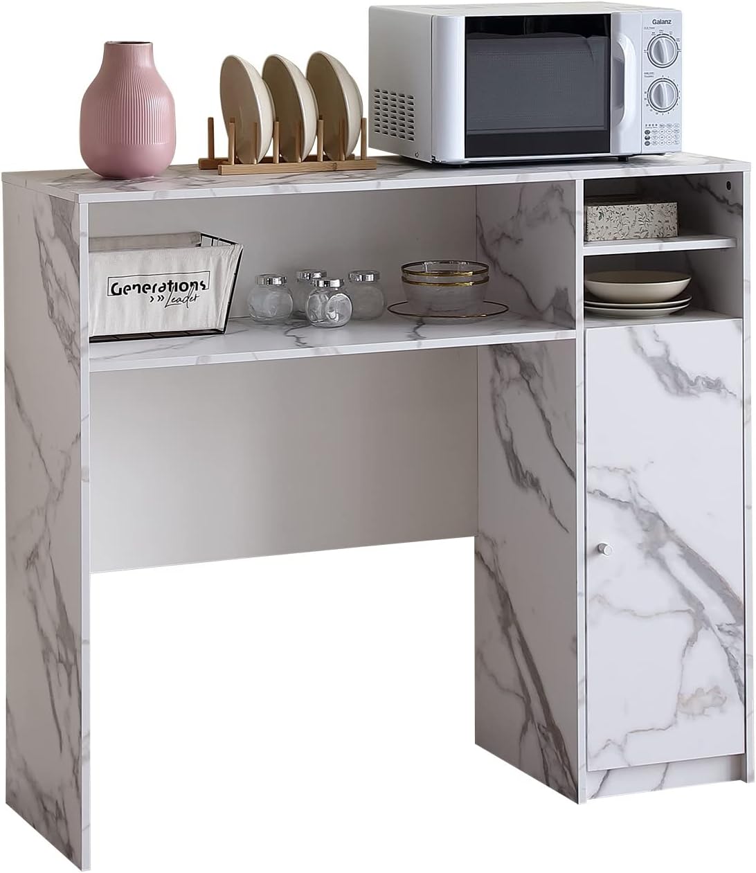 Amazon.com - FUNROLUX Folding Dining Table and Sideboard Cabinet Set ...