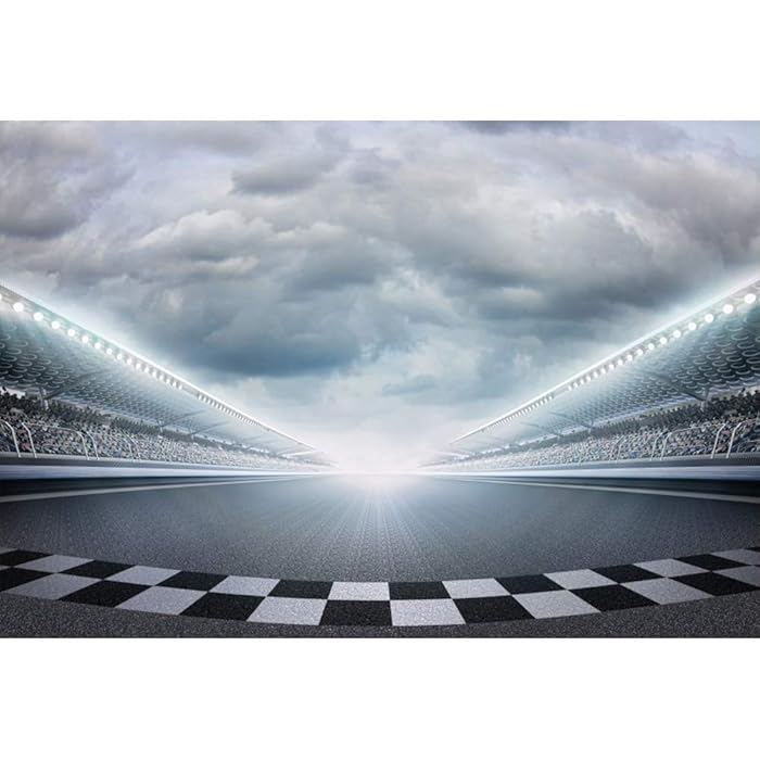 Buy CSFOTO 6x4ft Finish Line Race Track Backdrops for Photography Car ...