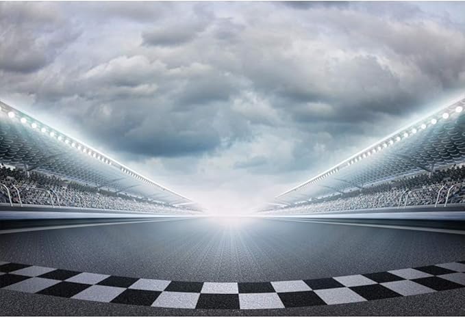 CSFOTO 6x4ft Finish Line Race Track Backdrops for Photography Car ...