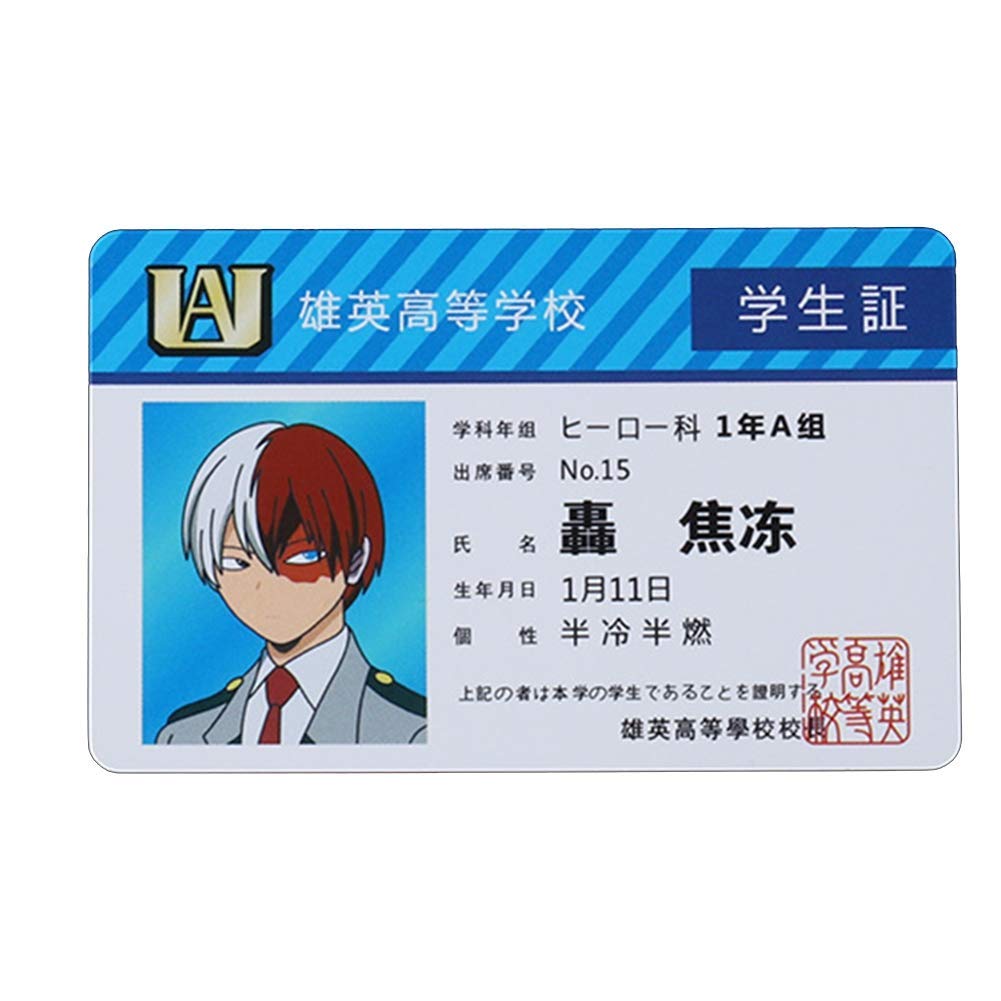Ailin Online My Hero Academia Id Card Japanese Anime Waterproof ...