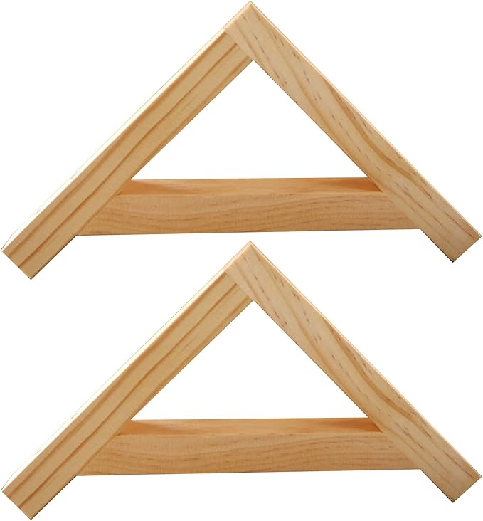LLPEIJIE026 2 Pcs Wooden Shelving Brackets,Triangle 90° Wall Mounted ...