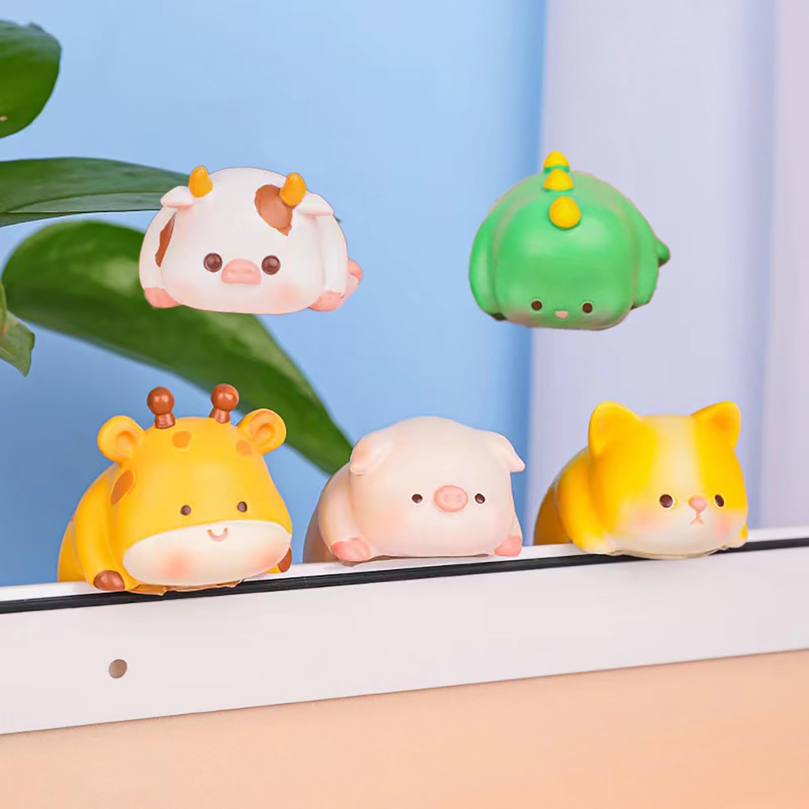 Amazon.com: Yvonnecy Cute Desk Decor for Computer Monitor Adhesive ...
